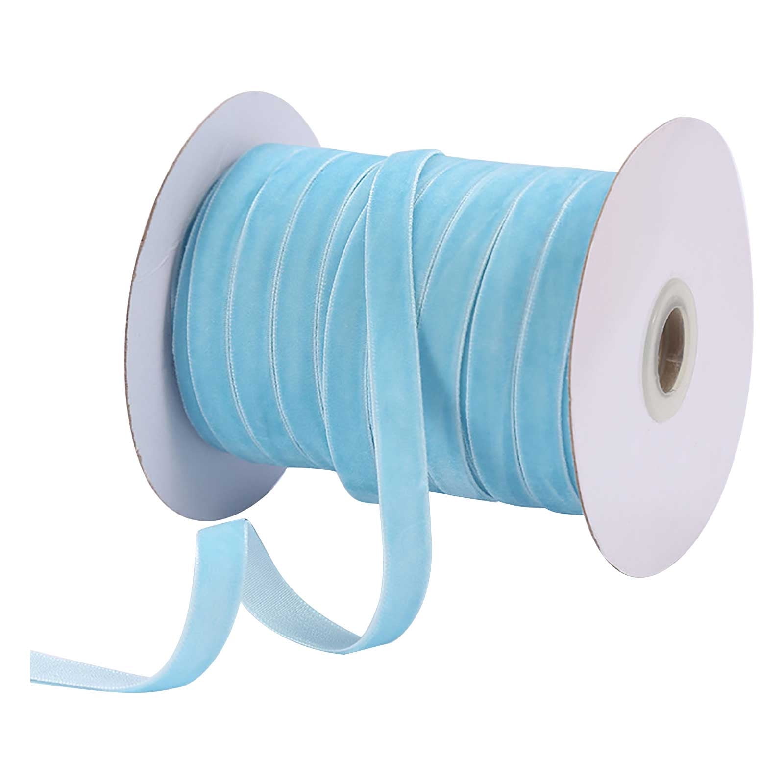 Velvet Ribbon,50 Yards,Thin Black Velvet Ribbon on Spool for Crafts ...