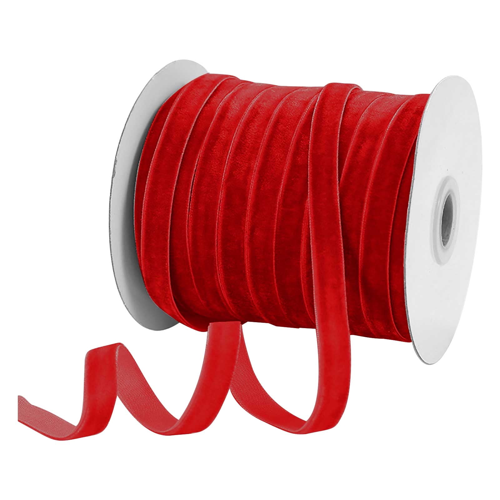 Velvet Ribbon,50 Yards,Thin Black Velvet Ribbon on Spool for Crafts ...