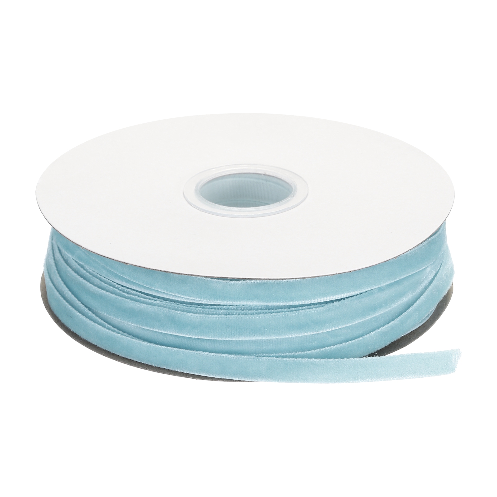 Velvet Ribbon Gift Wrapping 1/4 Inch x 50 Yard Gray Blue Single Face ...