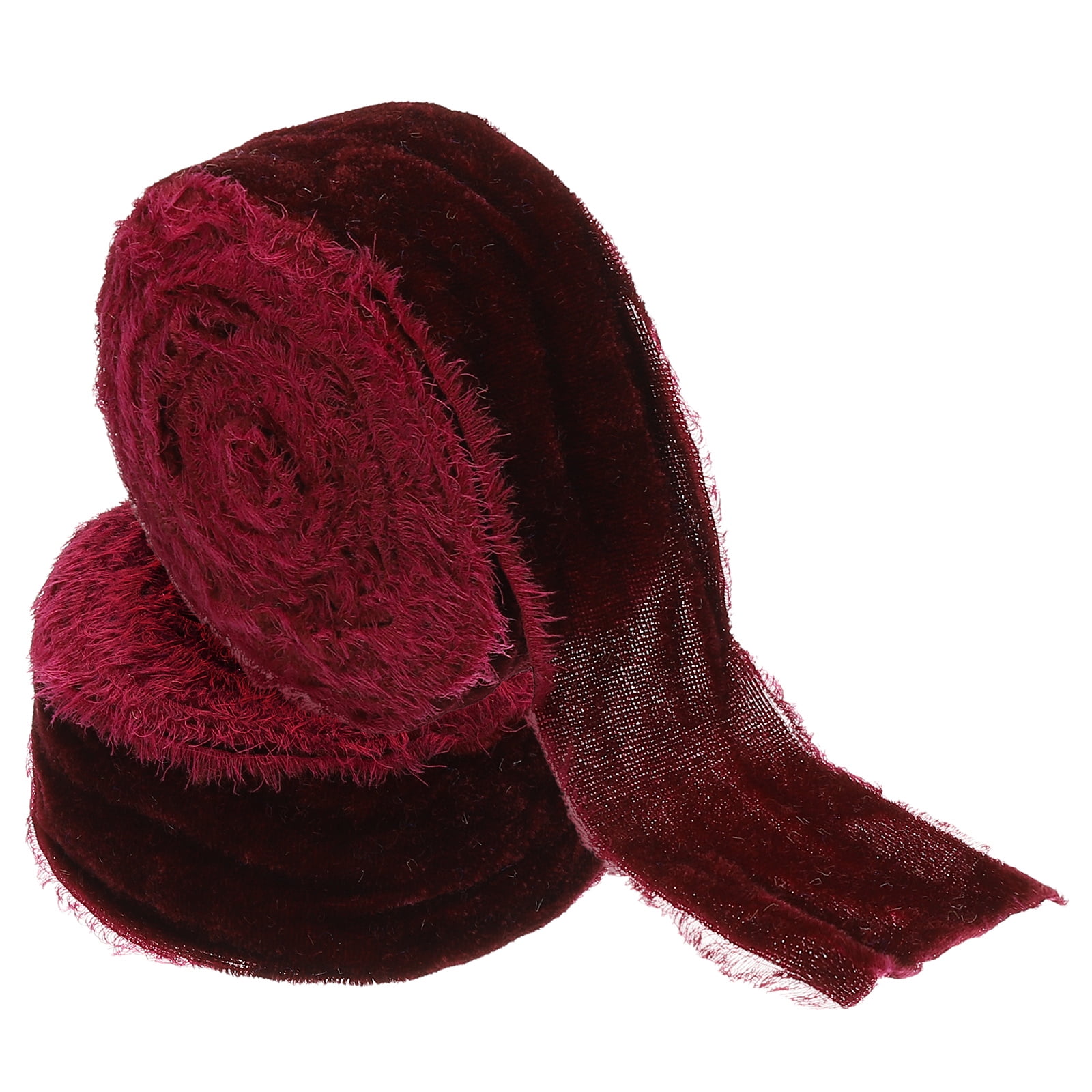 Velvet Ribbon for Gift Wrapping 1-1/2 Inch x 3 Yard Handmade Frayed ...