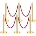 Velvet Ropes and Posts 5Ft with Solid Base, Red Velvet Rope Crowd ...