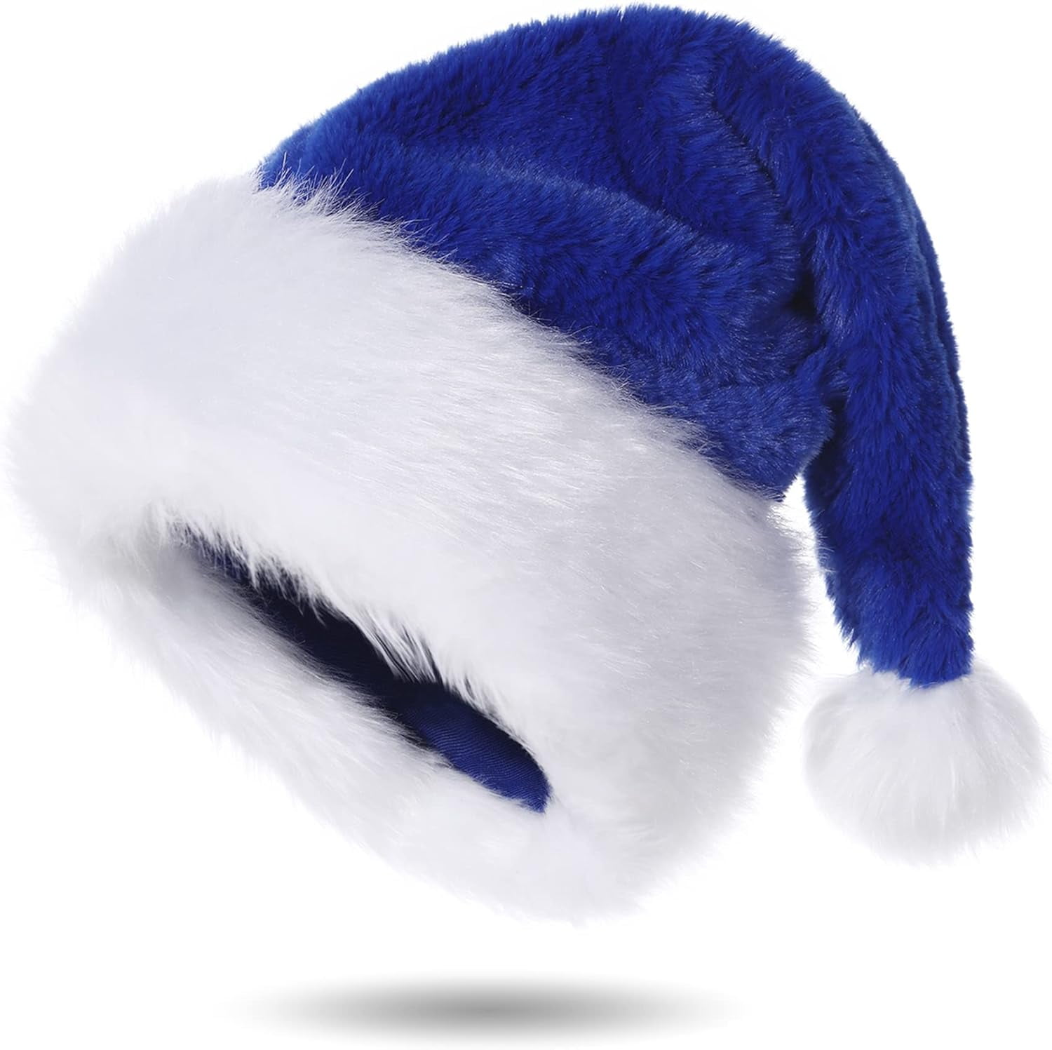 Velvet Santa Hat for Adults, Unisex Velvet Touch Comfort Christmas Hats for New Year Festive ...
