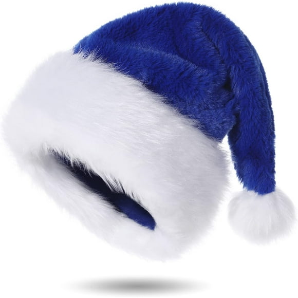 Blue Santa Hats for Christmas and Holiday Parties - Wide Selection