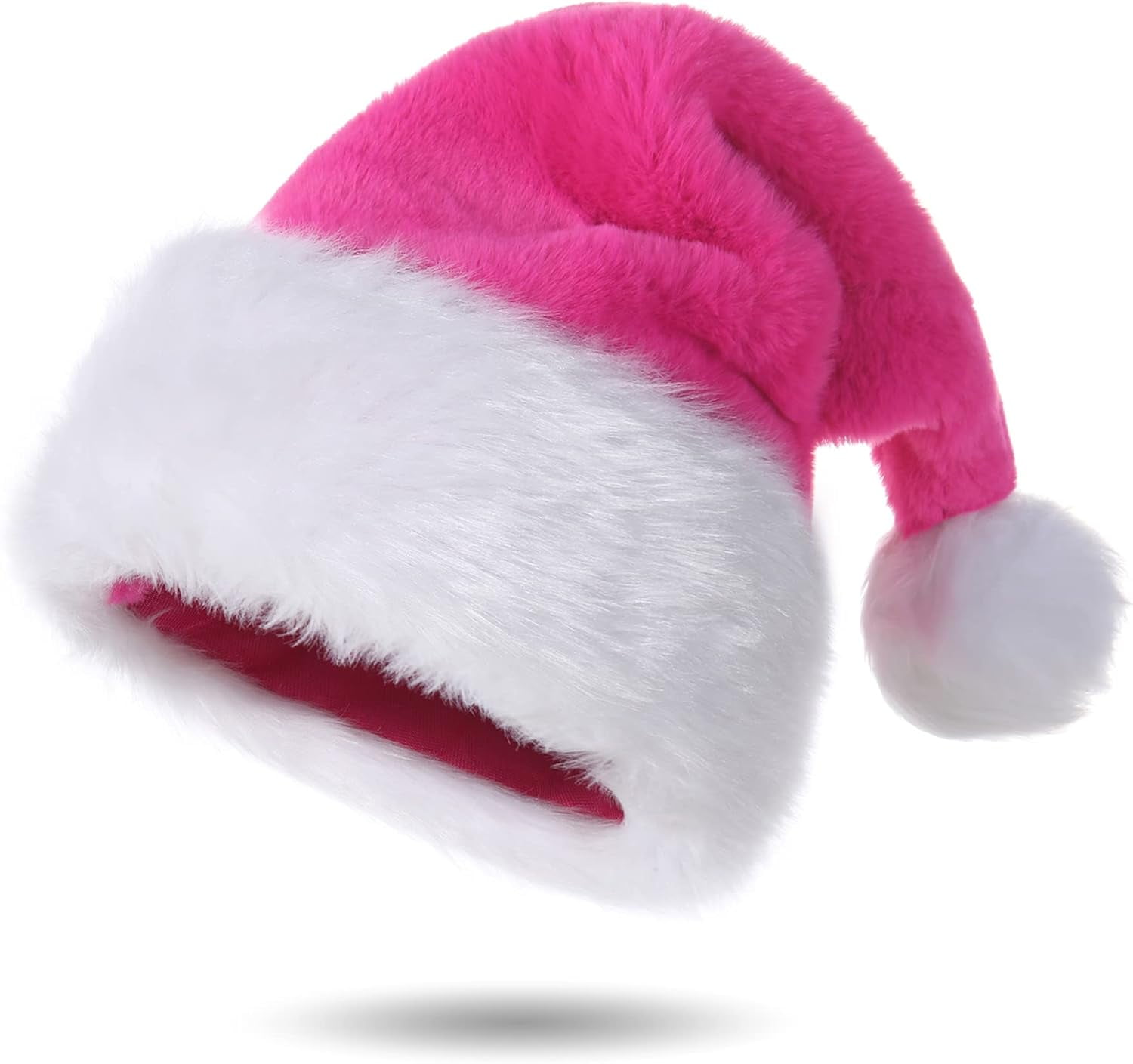 Velvet Santa Hat for Adults, Unisex Velvet Touch Comfort Christmas Hats ...