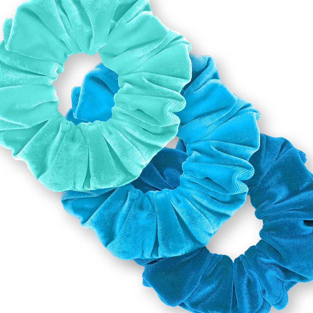 Velvet Scrunchies 3-Pack Gift Set Premium Plush Ponytail Holder Made in ...