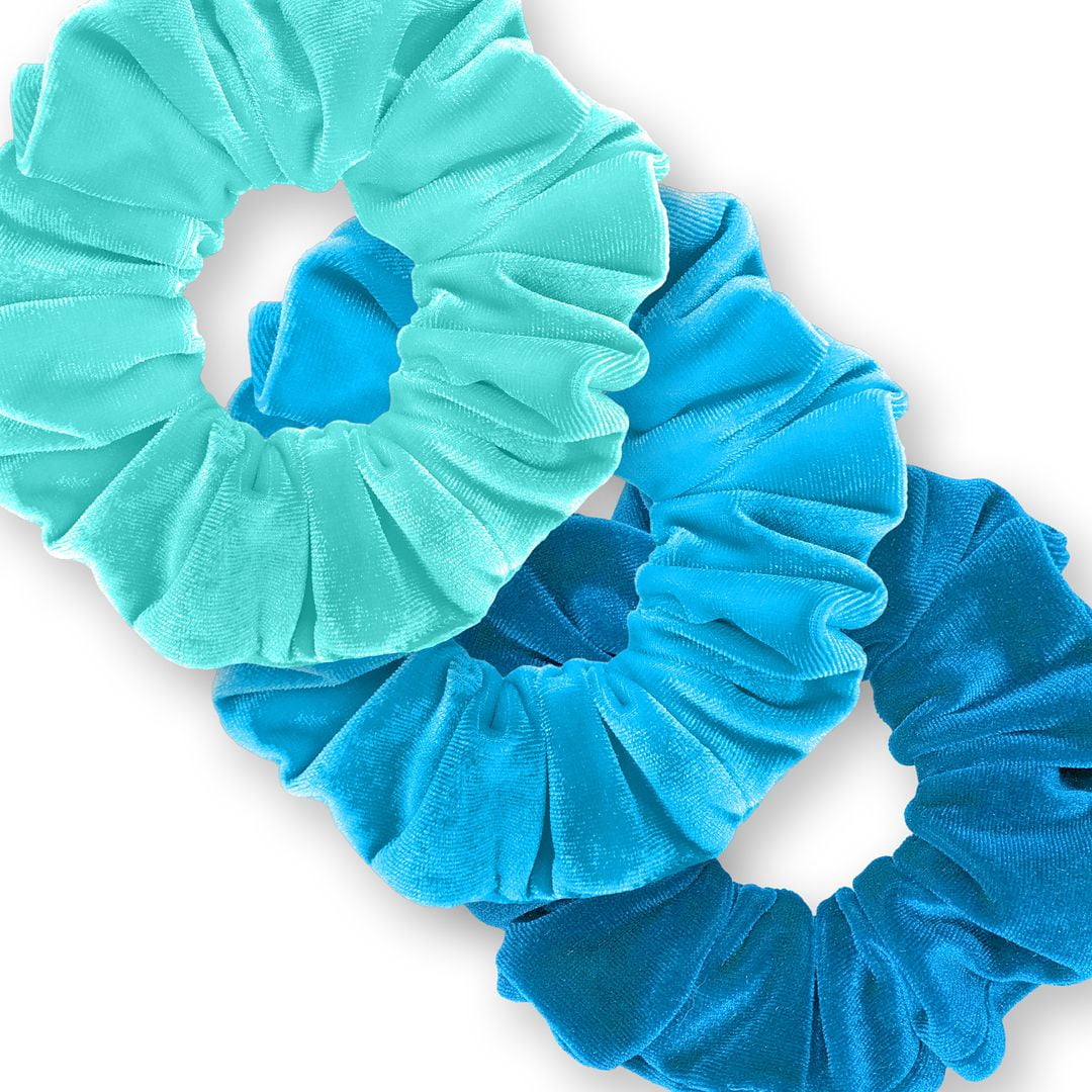 Velvet Scrunchies 3-Pack Gift Set Premium Plush Ponytail Holder Made in ...