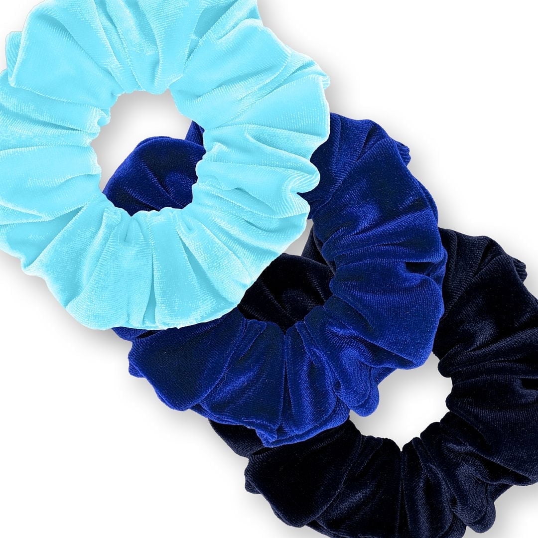 Velvet Scrunchies 3-Pack Gift Set Premium Plush Ponytail Holder Made in ...