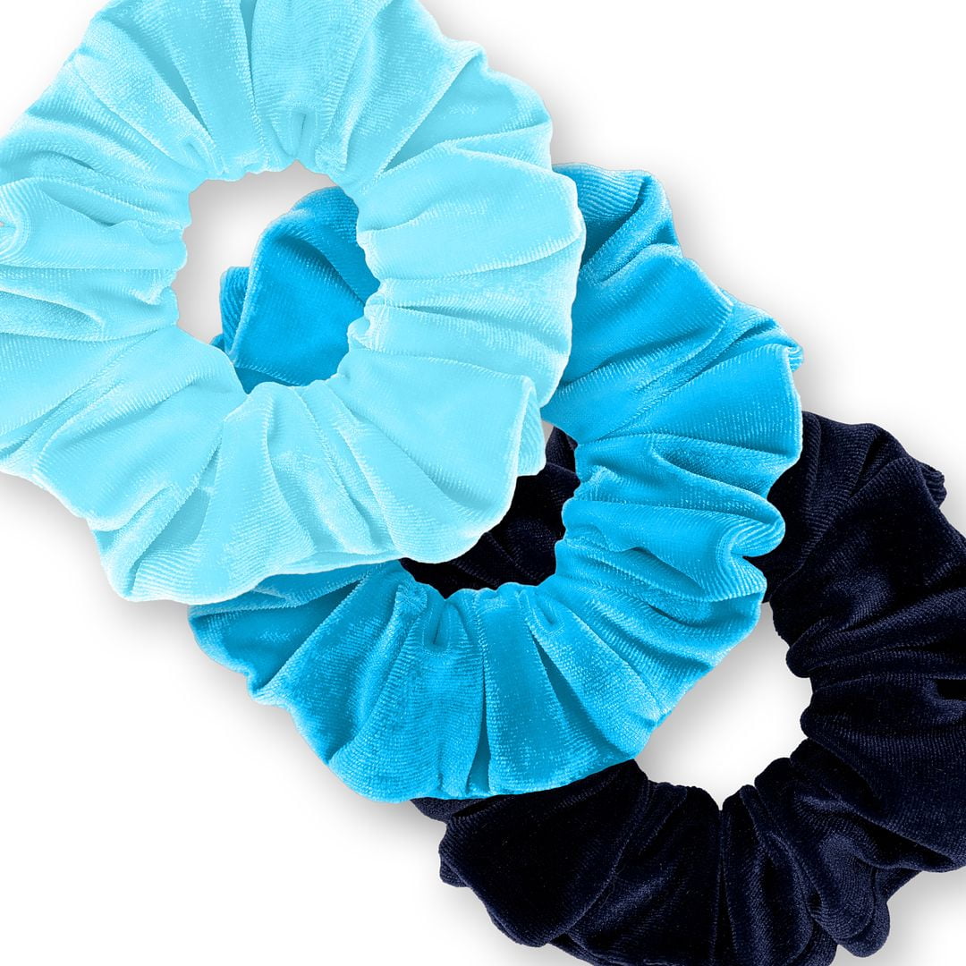 Velvet Scrunchies 3-Pack Gift Set Premium Plush Ponytail Holder Made in ...