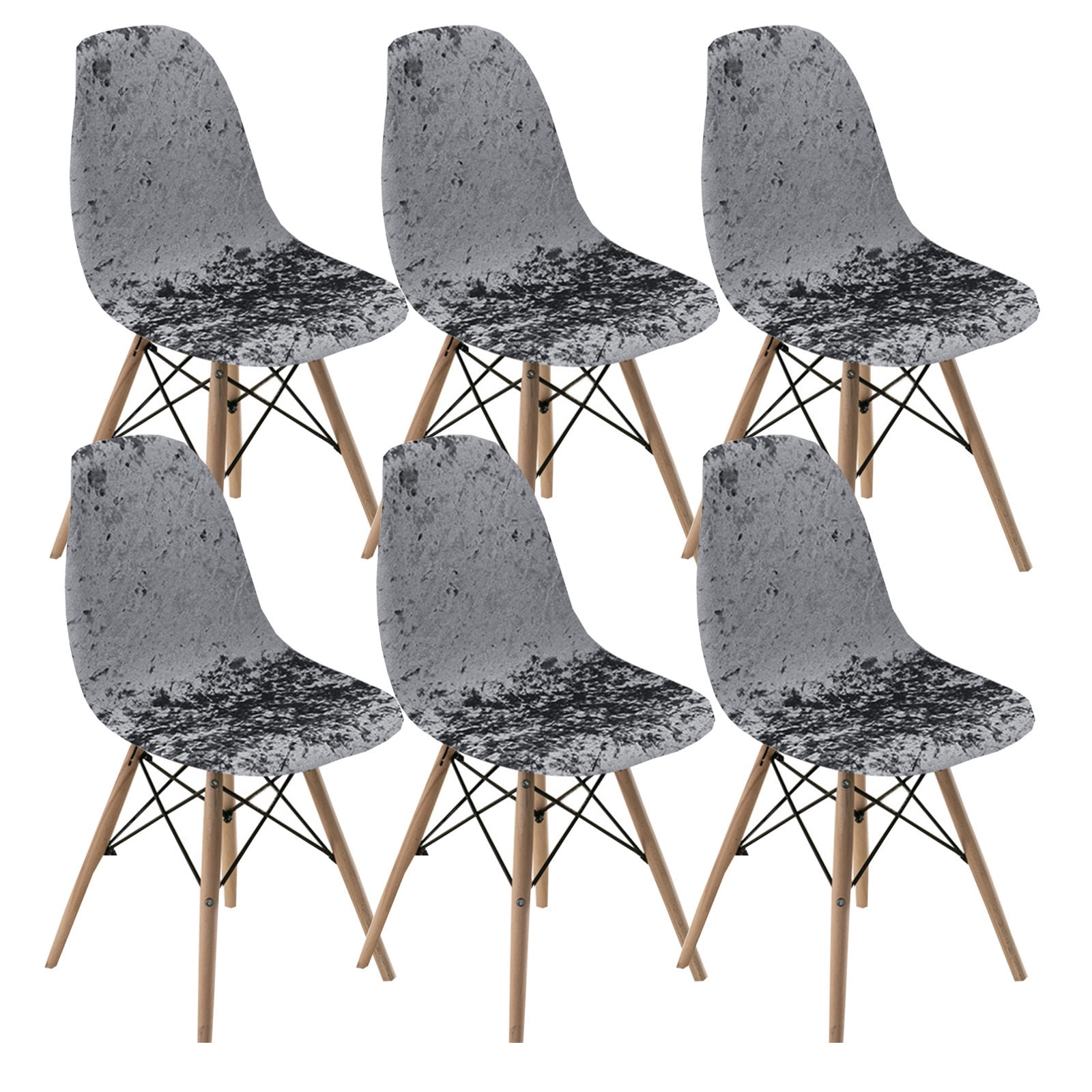 Velvet Shell Chair Covers,Mid Century Modern Accent Chair Slipcover ...