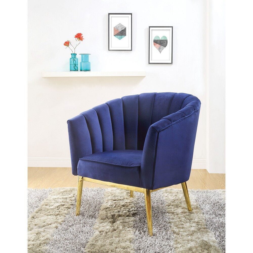 Velvet Side Chair with Arms, Tub Barrel Chair, Modern Leisure Accent ...
