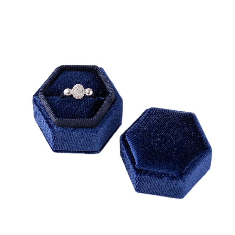 Velvet Single Ring Box Gift Jewelry Organizer Packaging for Wedding ...