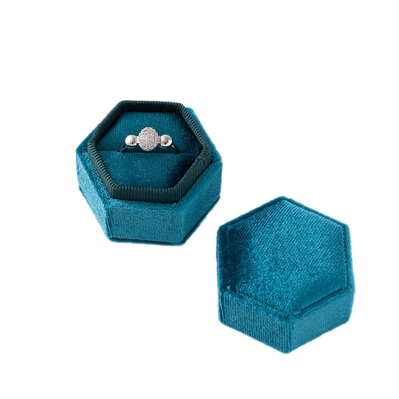 Velvet Single Ring Box Gift Jewelry Organizer Packaging for Wedding ...