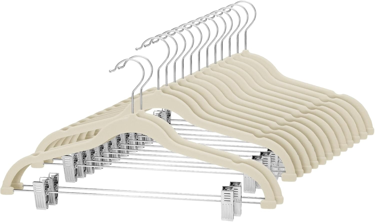 Velvet Skirt Hangers - Pack of 24 - Velvet Hangers with Clips Ultra ...