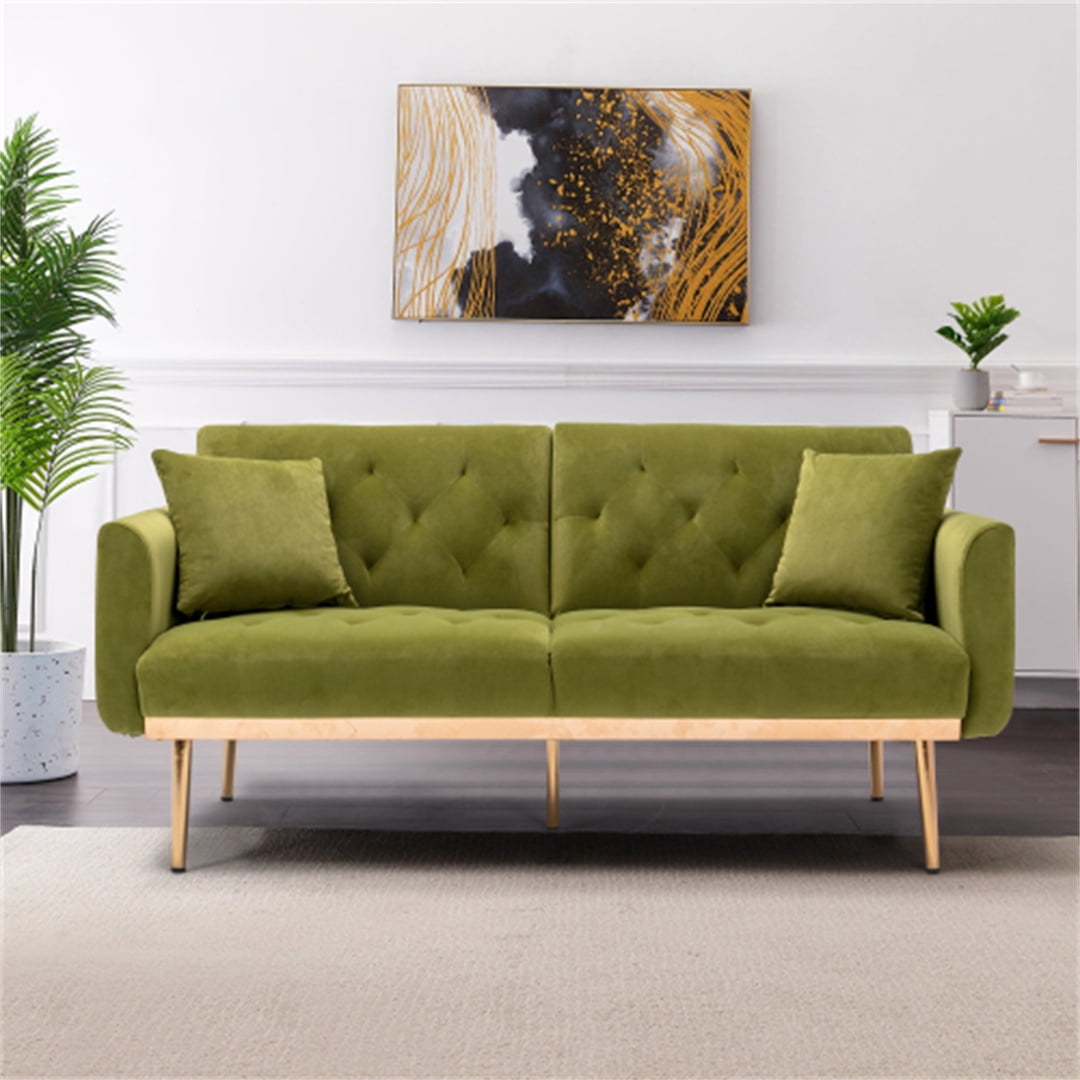 Velvet Sofa ,Iconic Design Modern Accent sofa ,Loveseat Sofa with Metal ...