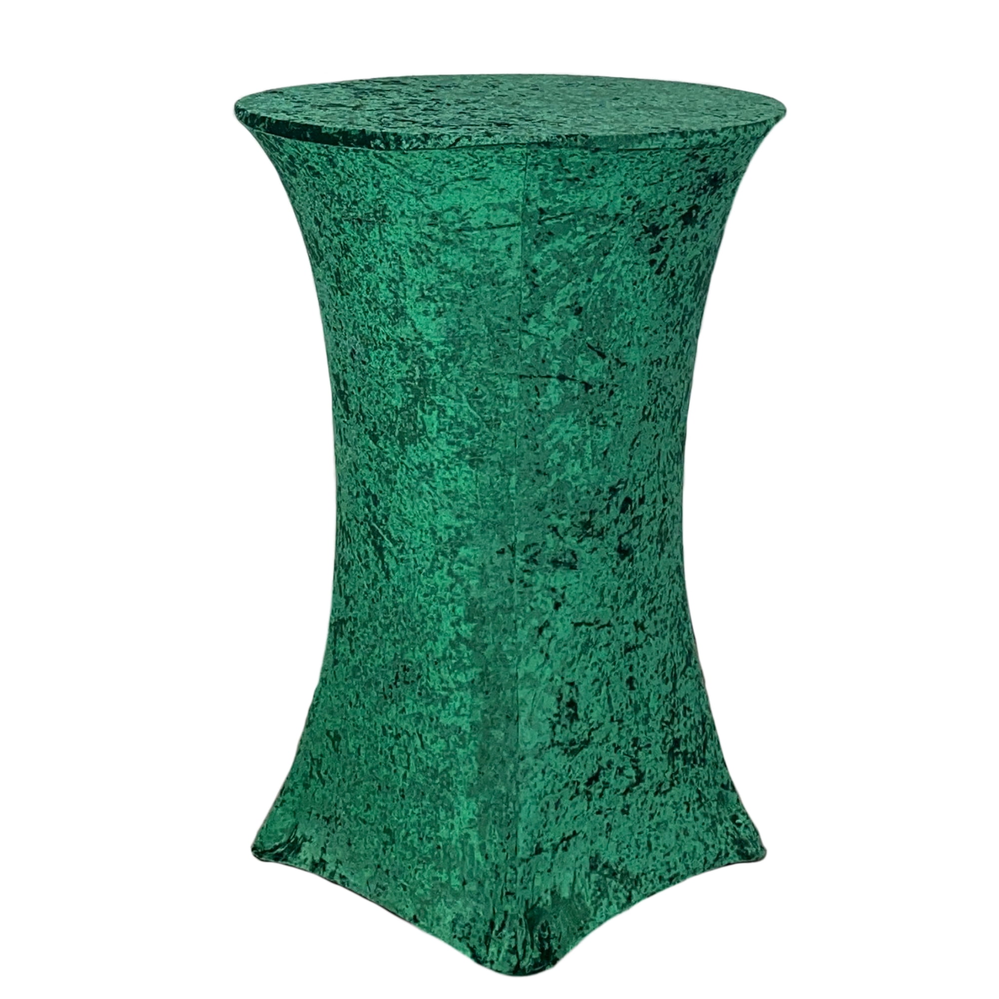 Velvet Spandex 30 Inch Highboy Cocktail Round Table Cover Emerald ...