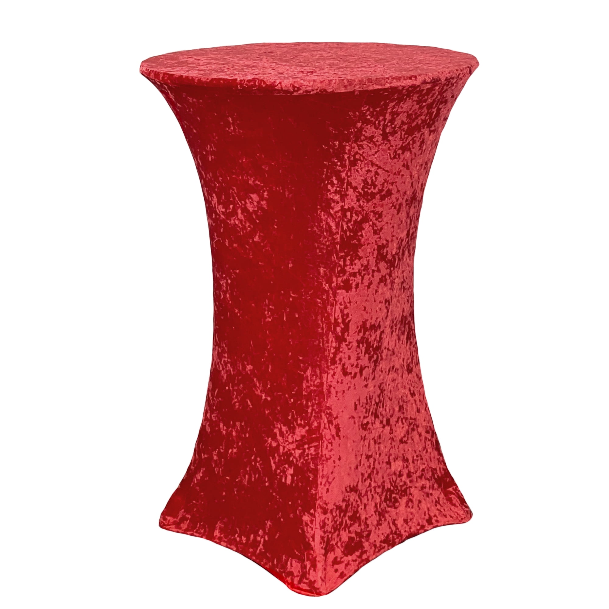 Velvet Spandex 30 Inch Highboy Cocktail Round Table Cover Red - Walmart.com