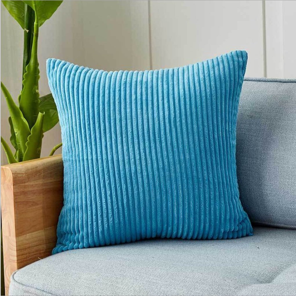 Velvet Square Stripe Pack of 2 Throw Pillow Covers 20''x20'' (With ...