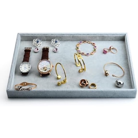 Velvet Stackable Jewelry Trays Grids Rings Earrings Bracelet Watch ...