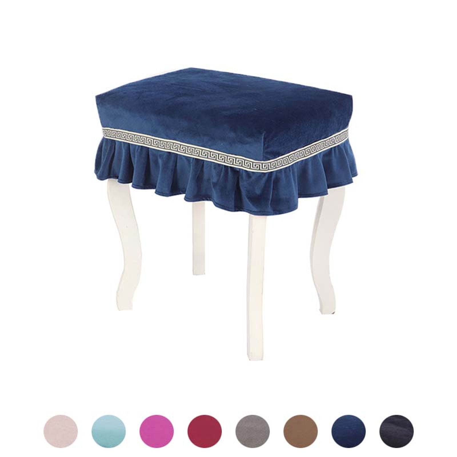 Velvet Stool Cover Dust Cover Rectange Piano Stools Slipcovers Cushion ...