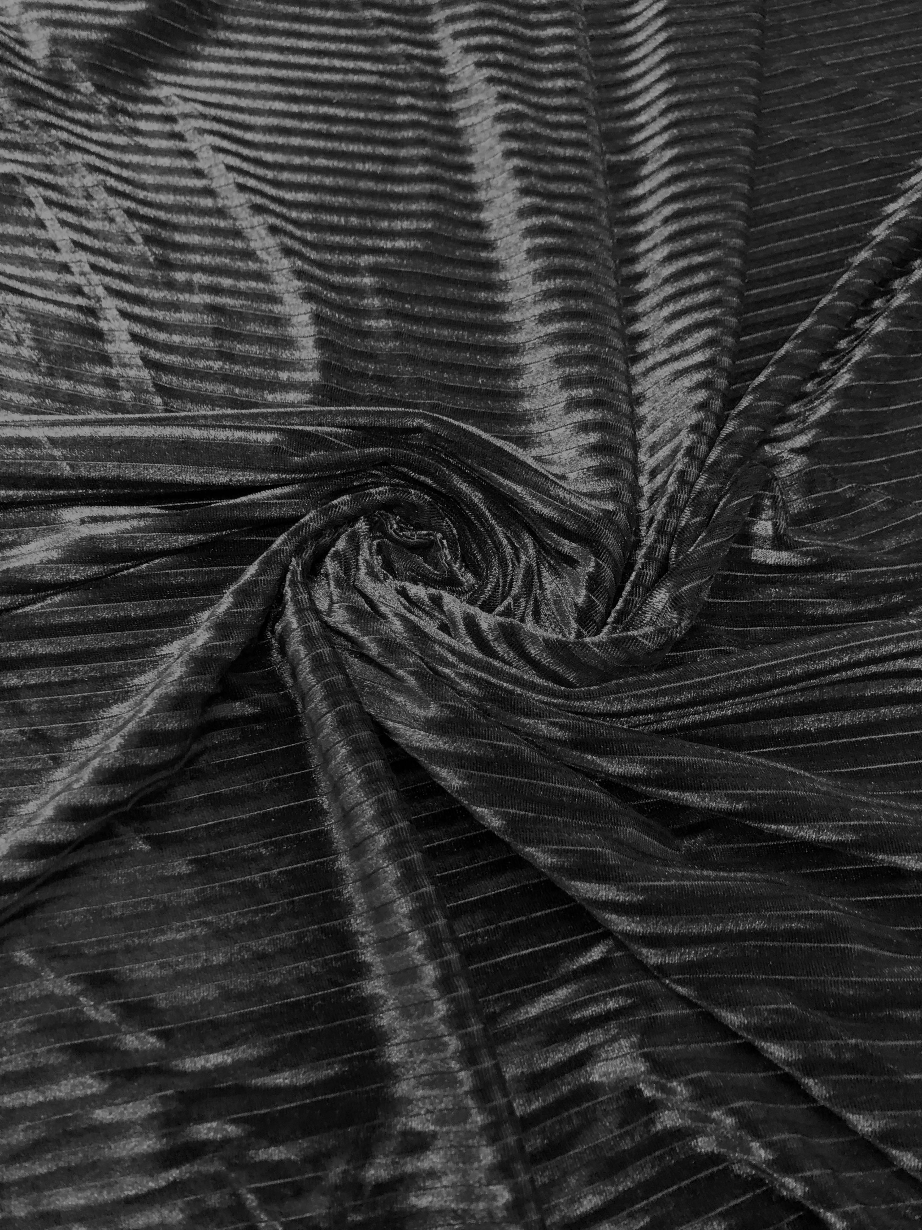 Velvet Stripes on Polyester Spandex 2 Way Stretch Fabric by The Yard ...
