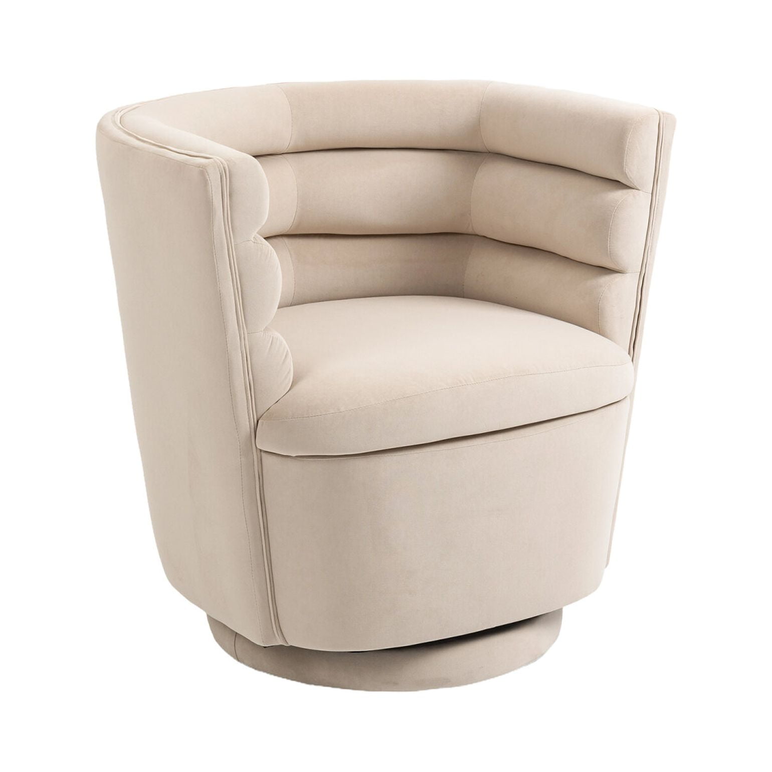 Velvet Swivel Barrel Accent Chair with Storage for Living Room, 360 ...