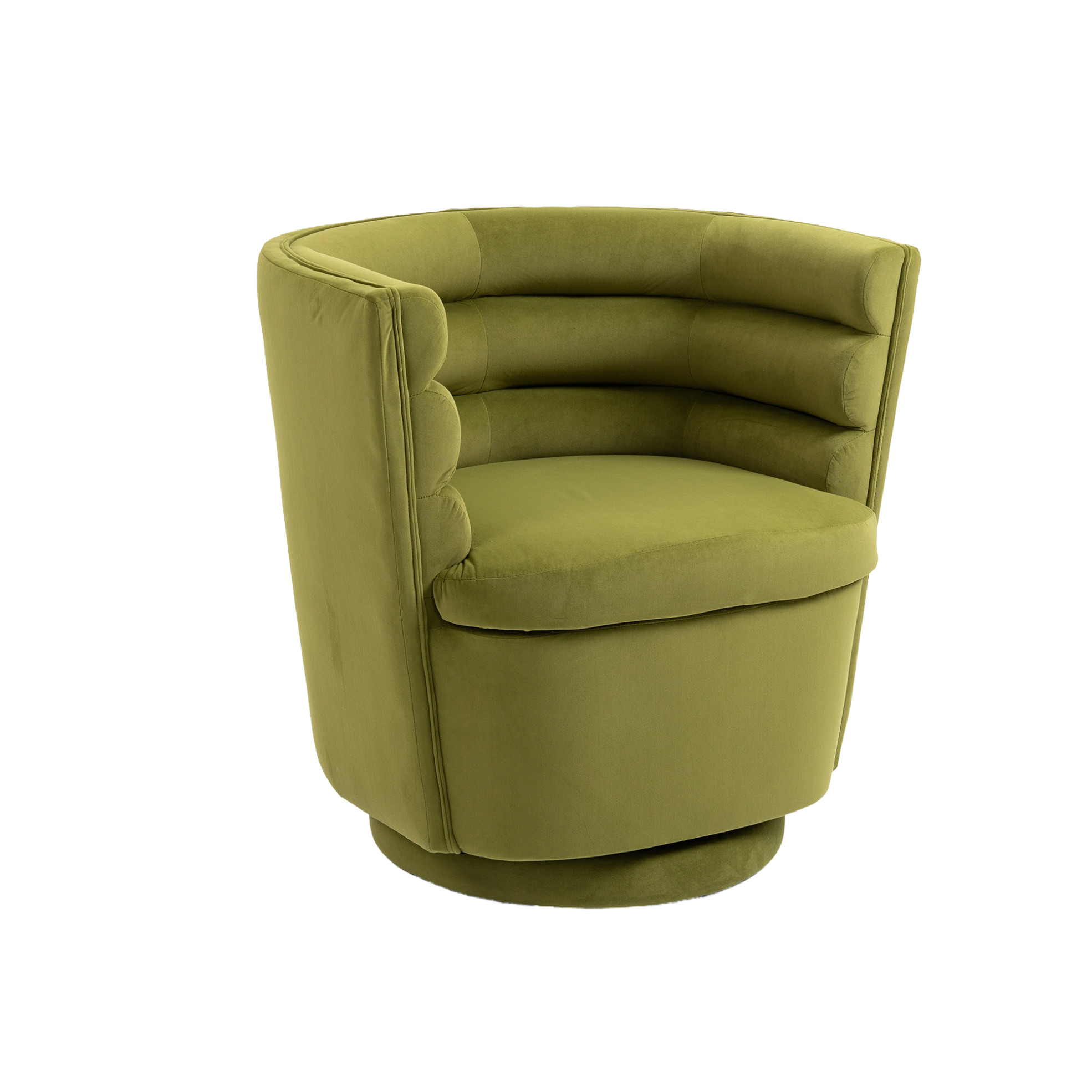 Velvet Swivel Barrel Accent Chair with Storage for Living Room, 360 ...
