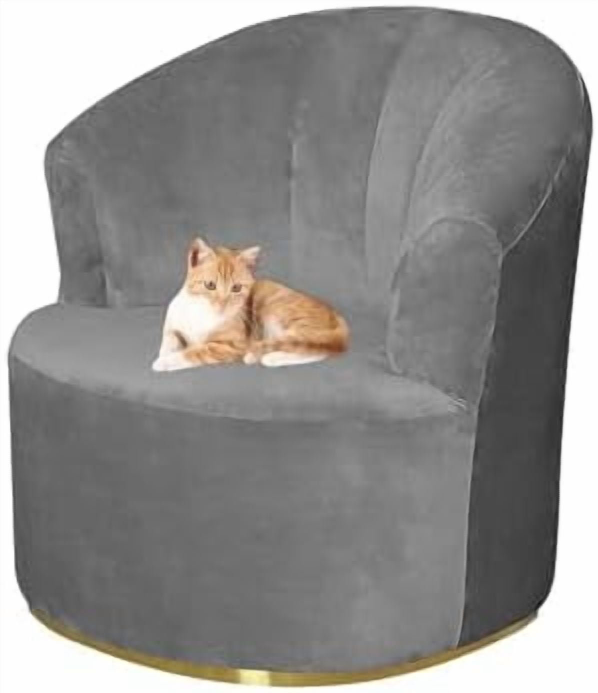 Velvet Swivel Barrel Chair Slipcovers, Stretch Swivel Accent Chair ...