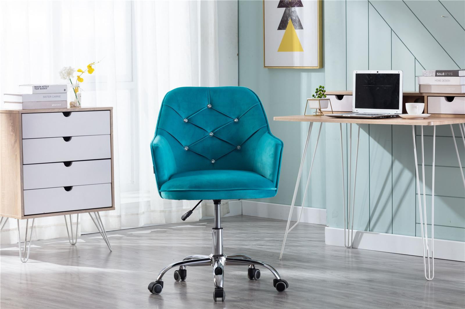 Velvet Swivel Shell Chair, Modern Leisure Arm Task Chair Office Chair ...