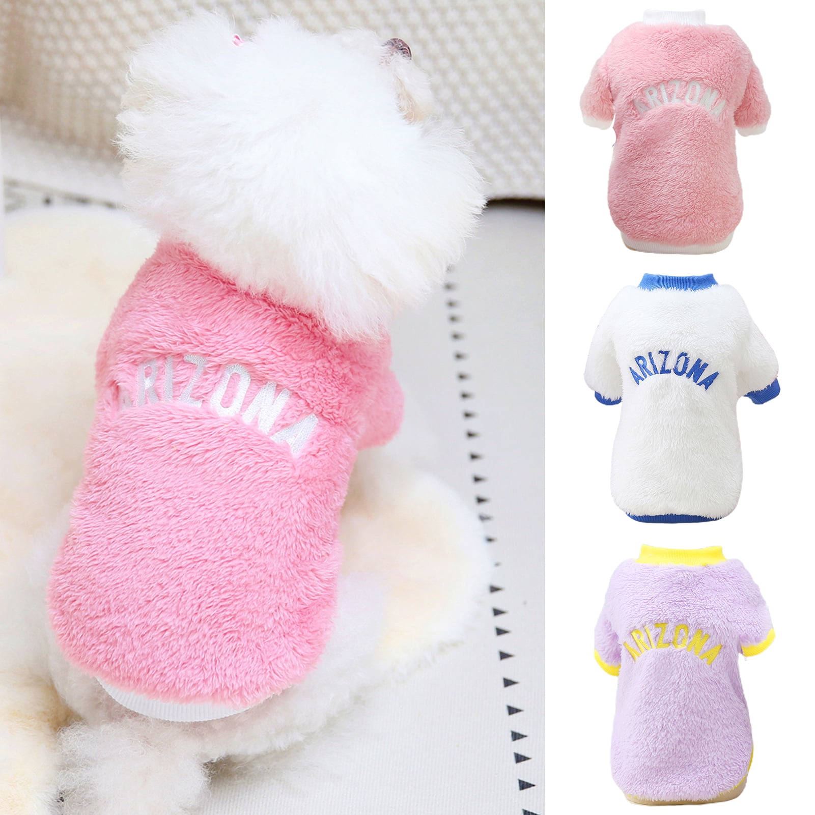 Velvet Thermal Dog Coat Puppy Winter Clothes Girl Pet Jacket Cat Hoodie ...