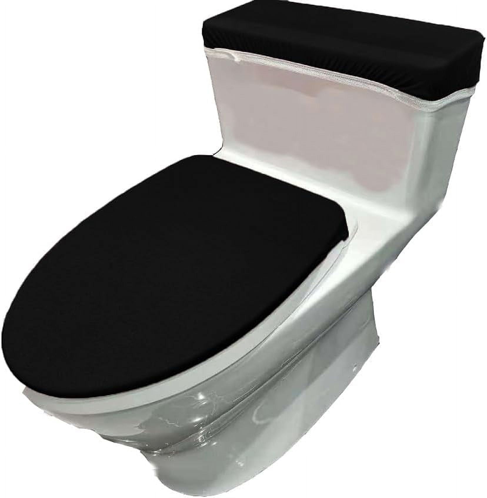 Velvet Toilet Lid Cover and Toilet Tank Lid Cover Fabric Cover for A ...