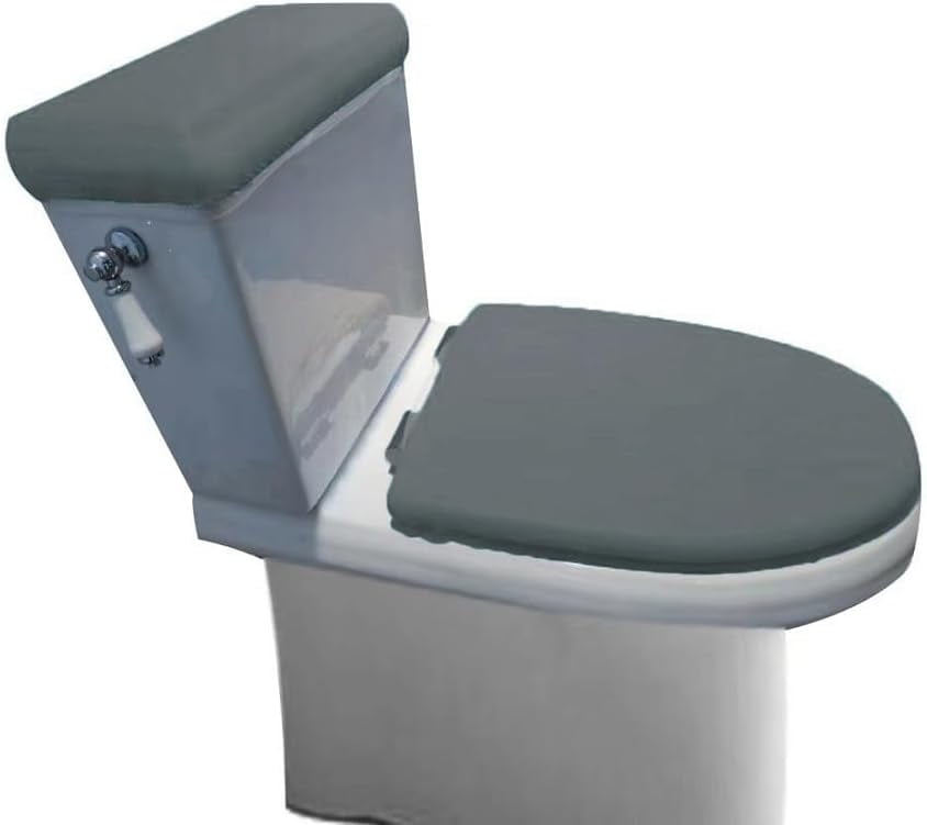 Velvet Toilet Lid Cover and Toilet Tank Lid Cover Fabric Cover for A ...