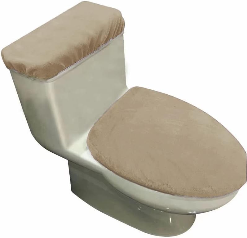 Velvet Toilet Lid Cover and Toilet Tank Lid Cover Fabric Cover for A ...