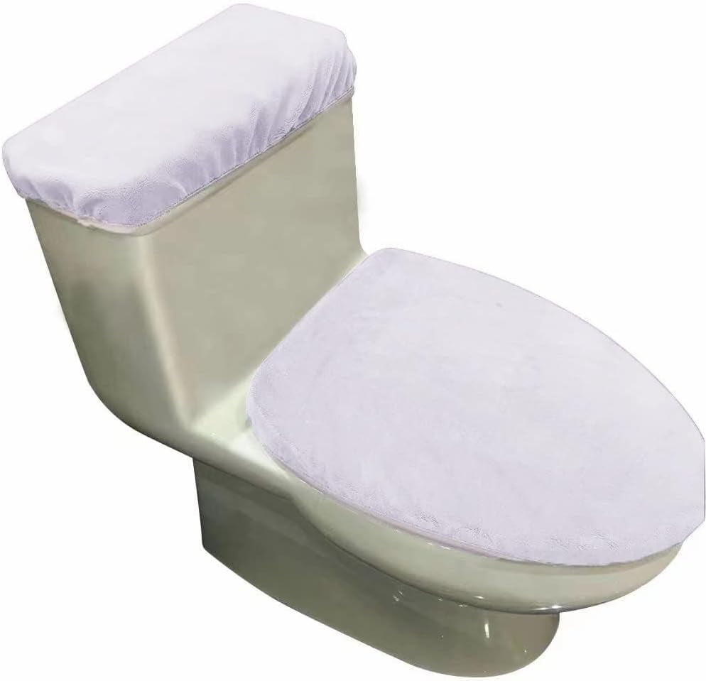 Velvet Toilet Lid Cover and Toilet Tank Lid Cover Fabric Cover for A ...