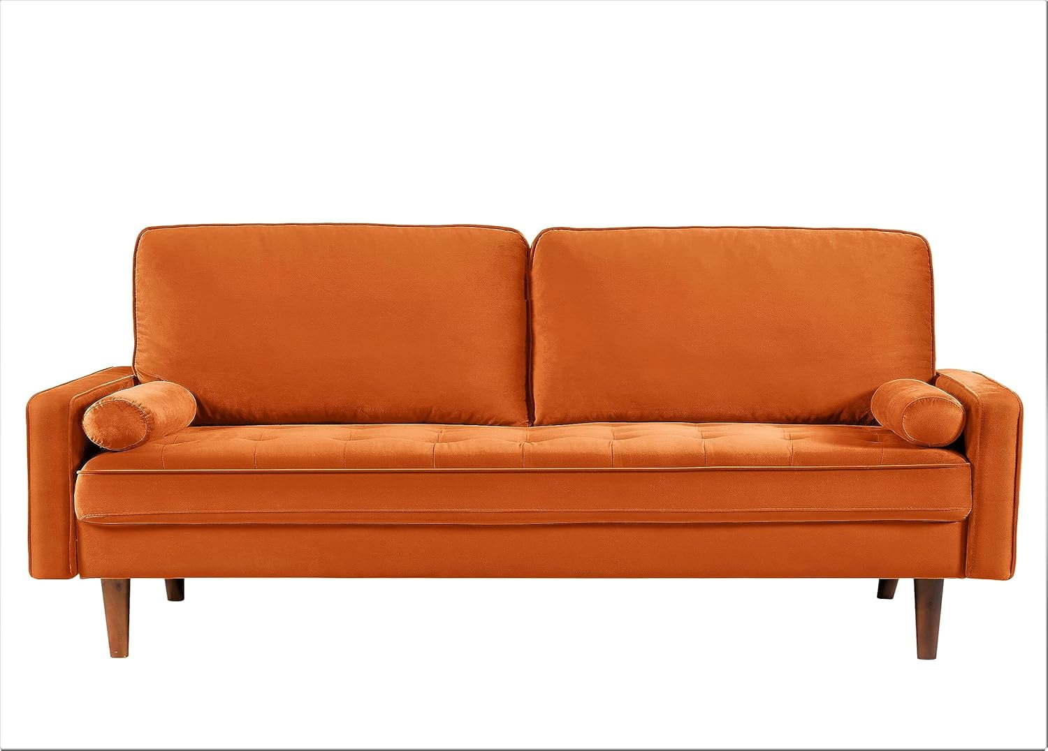 Velvet Tufted Sofa, Iconic Mid-Century Style Living Room Furniture with ...