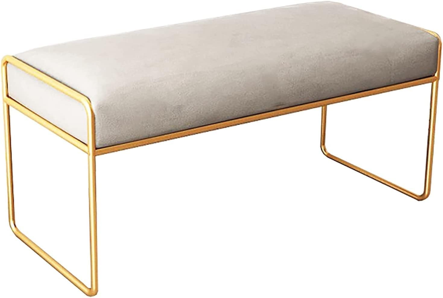 Velvet Upholstered Bench Seat,Beautiful End of Bed Bench Vanity Stool ...