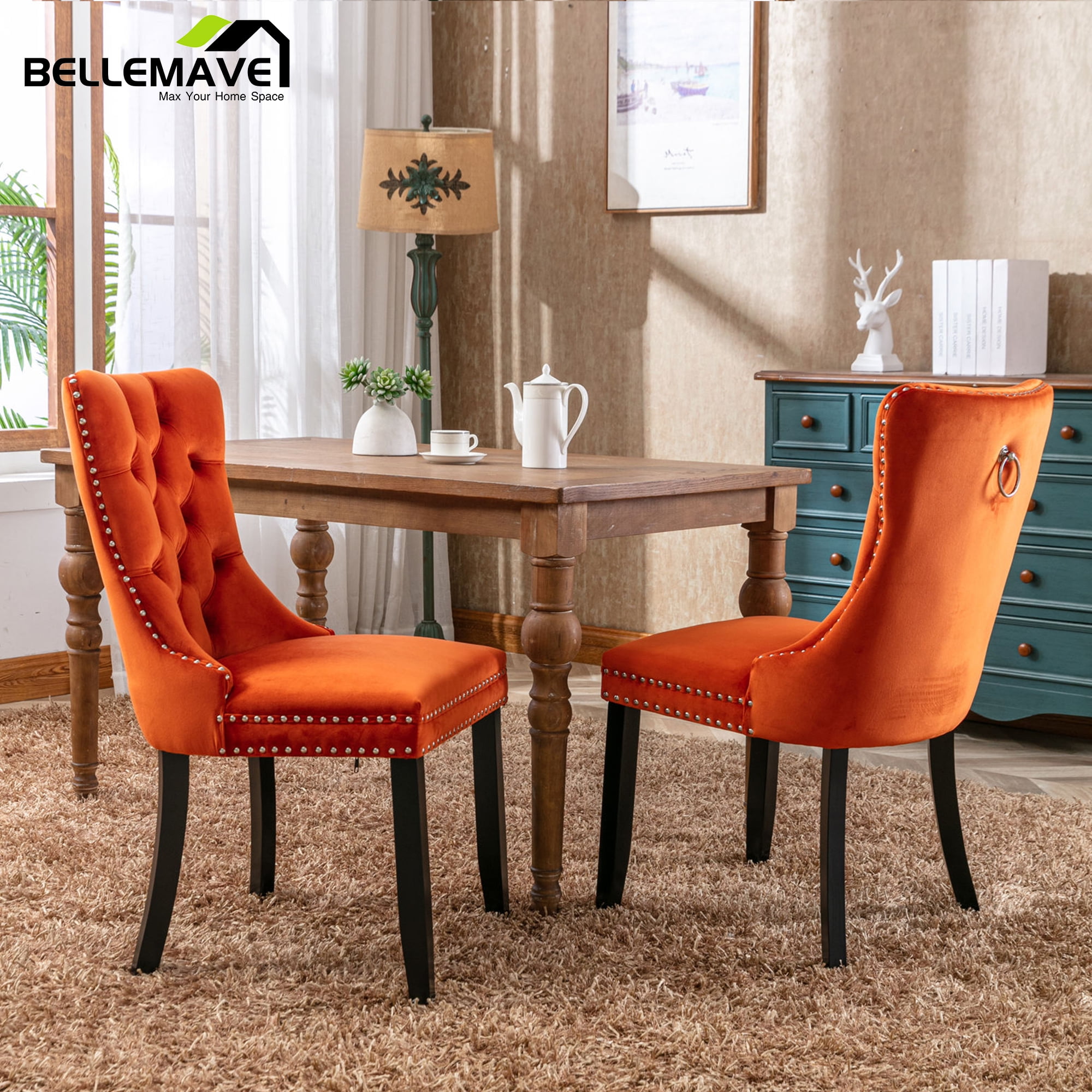 Velvet Upholstered Dining Chair/Kitchen & Dining Room Chairs, High-End ...