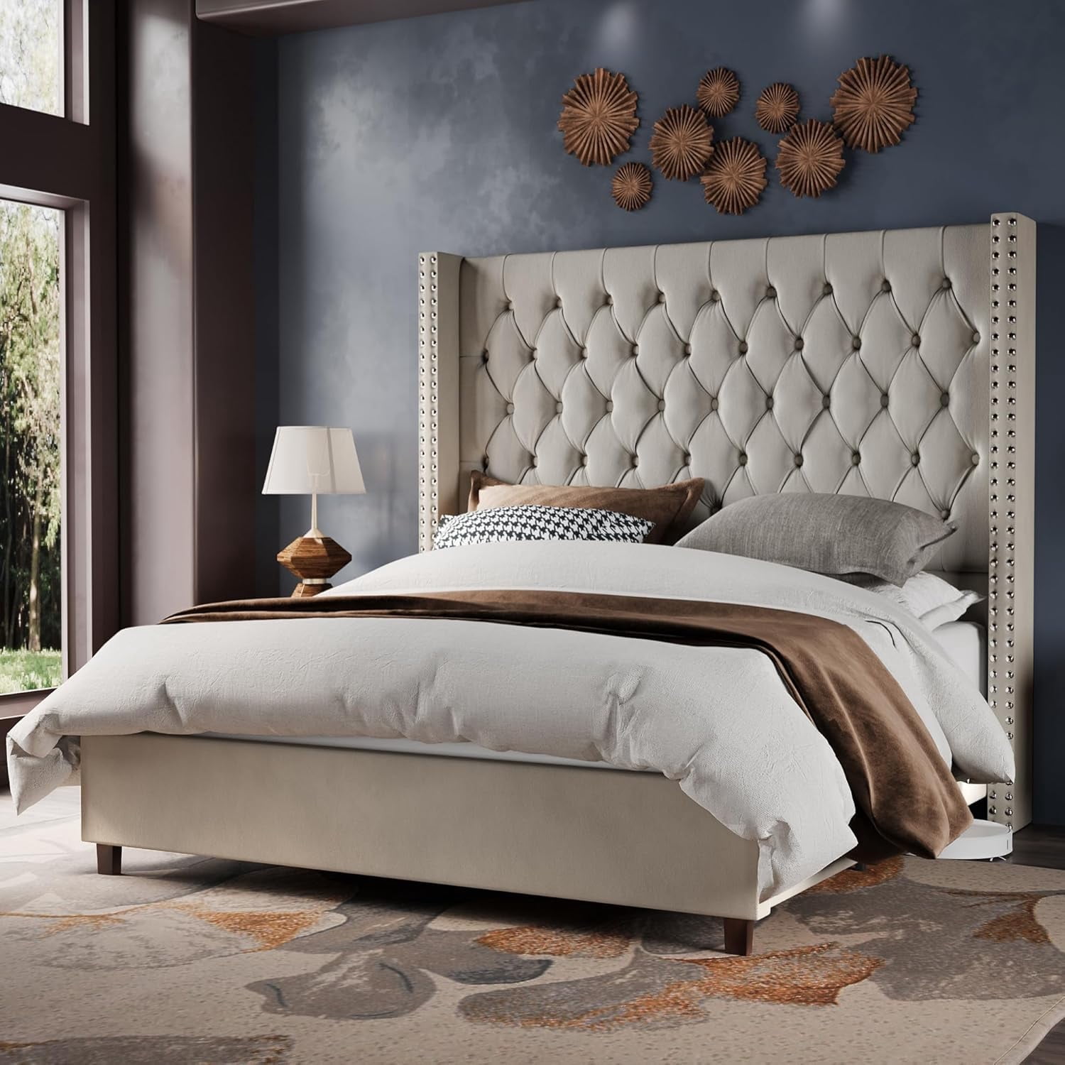 King Size Bed Frame with 61.4