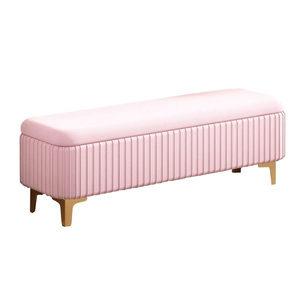 Velvet Upholstered Shoe Seat Storage Beach for Entryway Bed Foot,Modern ...