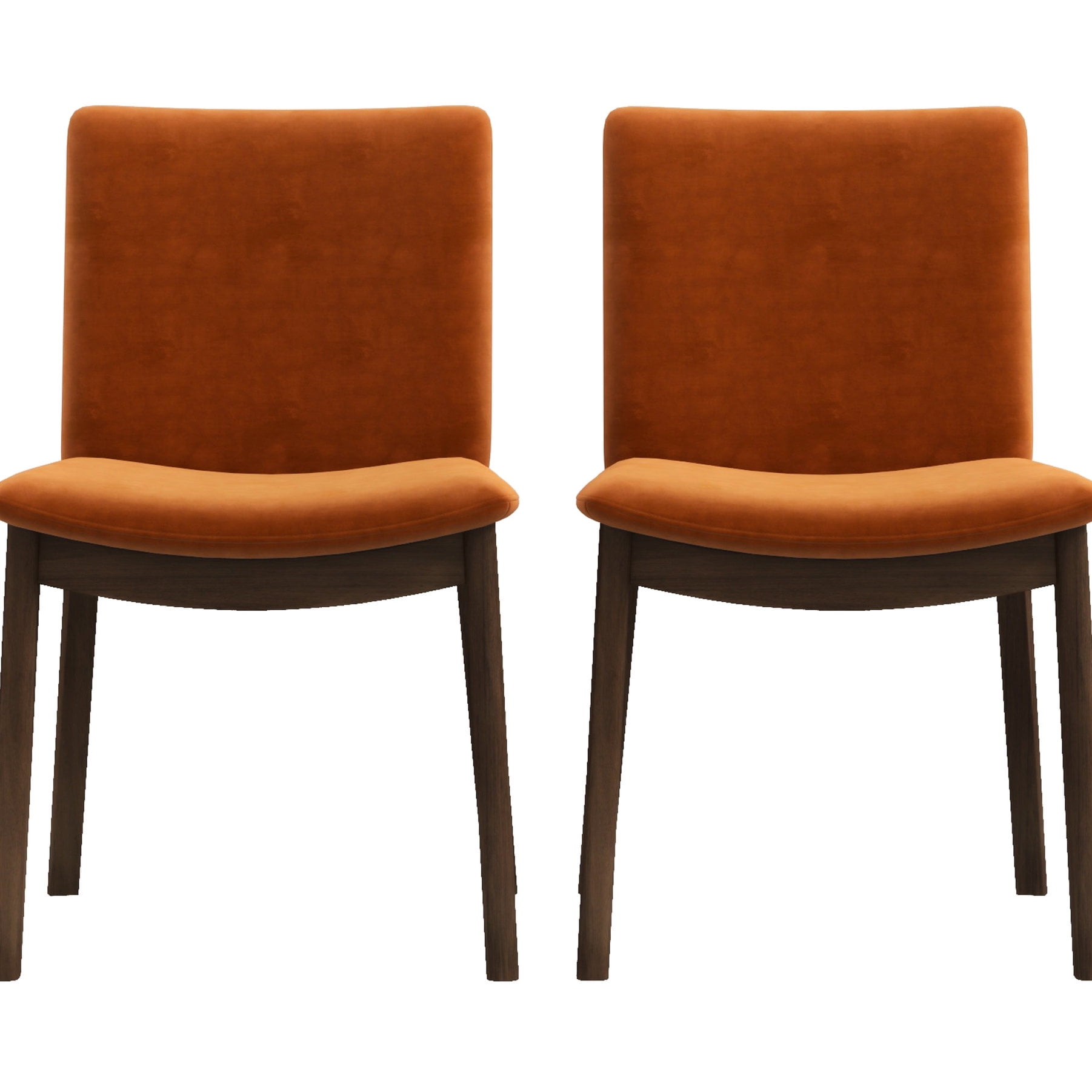 Velvet Upholstery - Curved Backrest - Dining Room Arrangement - Set of ...