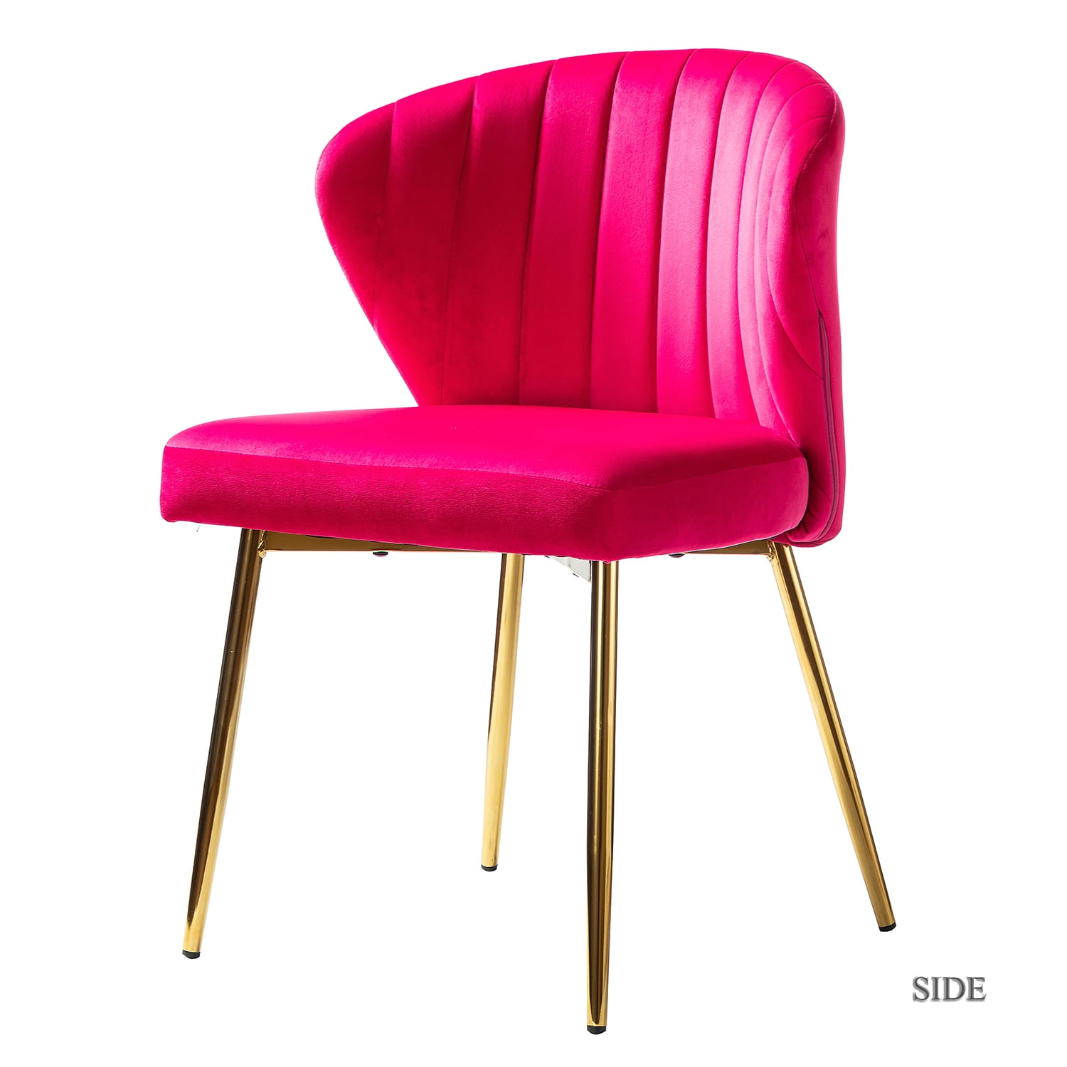 Velvet Wingback Accent Chair Upholstered Home Kitchen Dining Side Chair ...