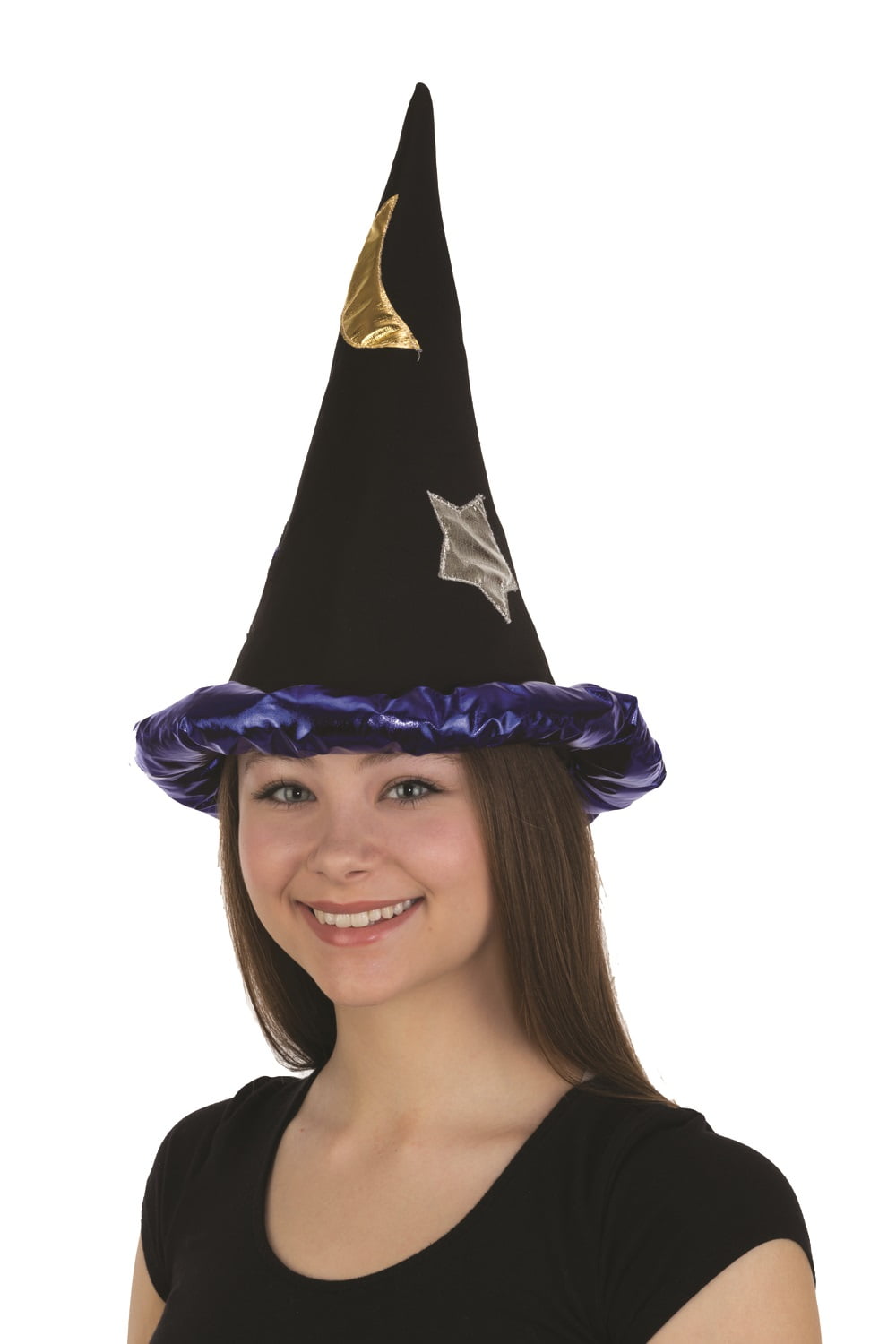 Velvet Wizard Hat Merlin Warlock Sorcerer Medieval Wizardry Costume ...