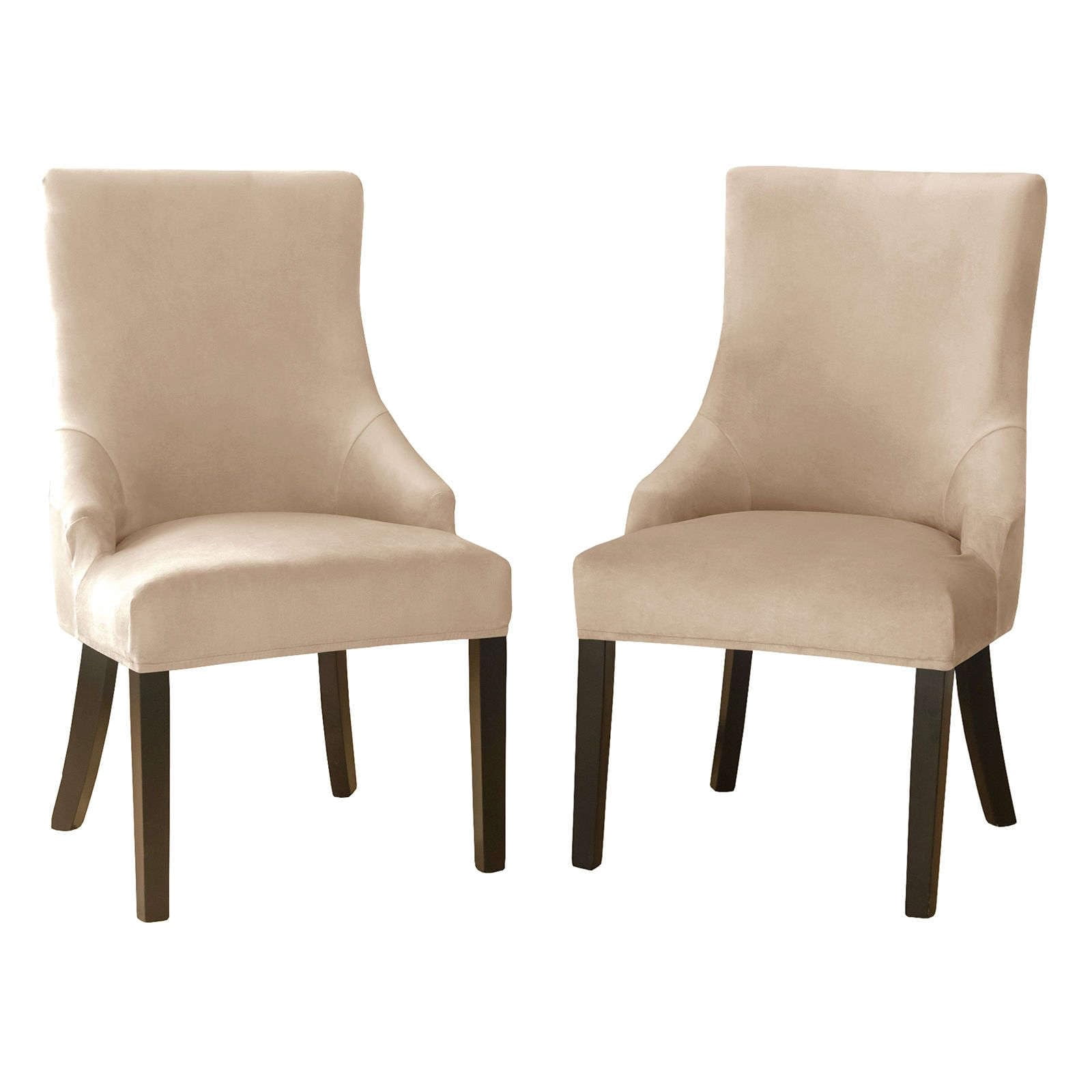 Velvet wingback Side Chair slipcover, armless wingback Chair Cover ...