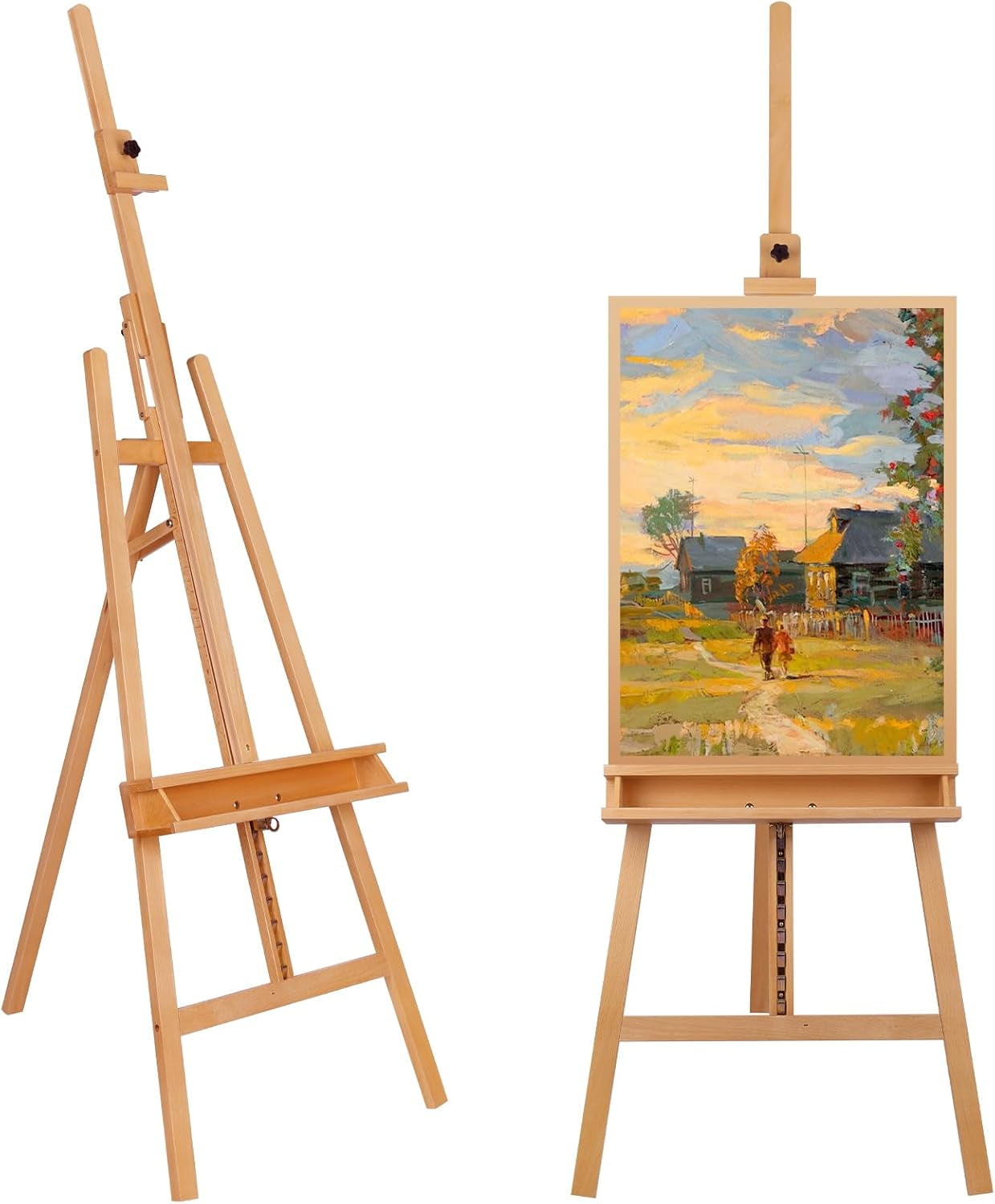 VelvetBlossom Adjustable Height Painting Art Easel,Movable Tilting ...