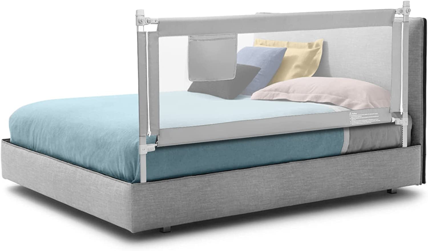 VelvetBlossom Bed Rail for Toddlers,69’’Extra Long, Height Adjustable ...