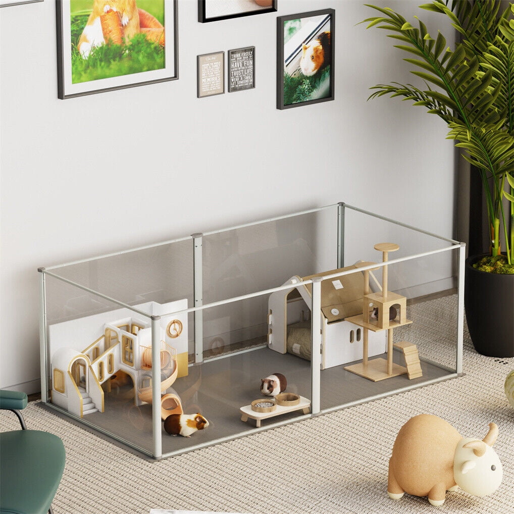 VelvetBlossom Dog Clear Playpen Fence Kennel: Puppy Birthing Enclosure ...
