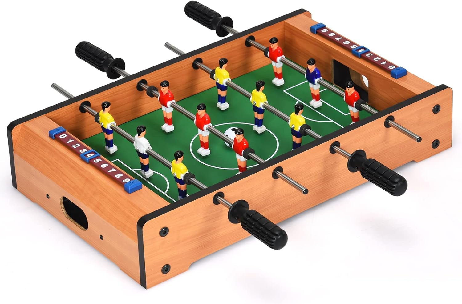 VelvetBlossom Mini Foosball Table, 20 Inch Wooden Soccer Table for Kids ...