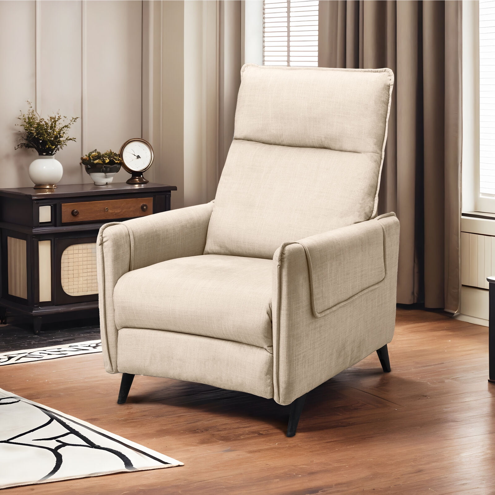 VelvetBlossom Recliner Chair for Adults, Massage Fabric Small Reclining Chair Home Theater ...