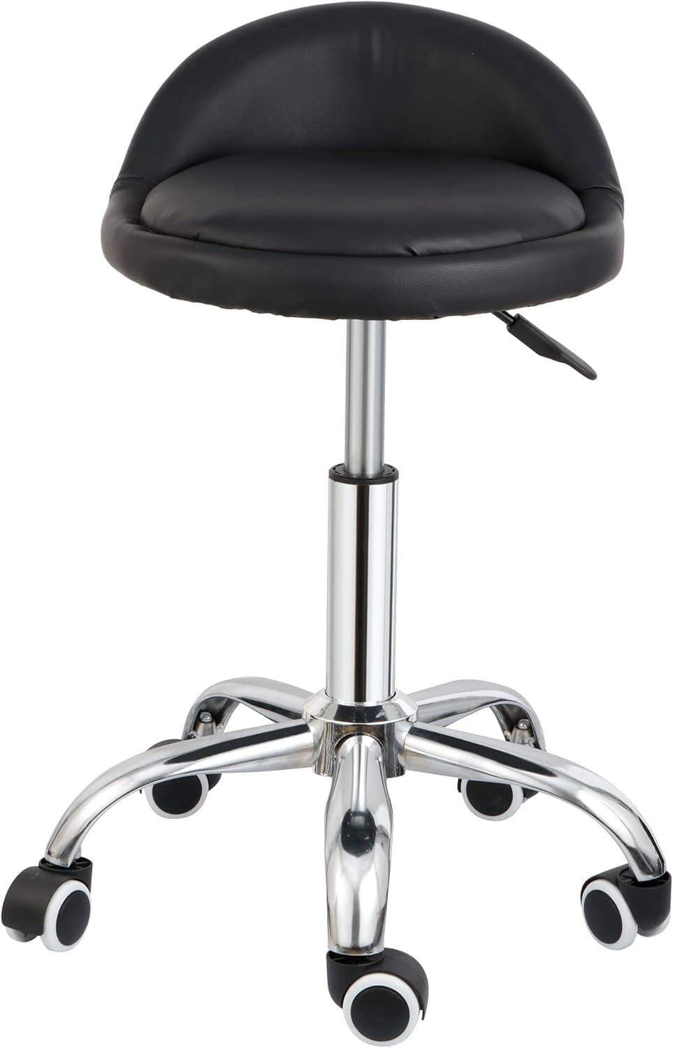 VelvetBlossom Rolling Stool with Wheels, Adjustable Hydraulic Swivel ...
