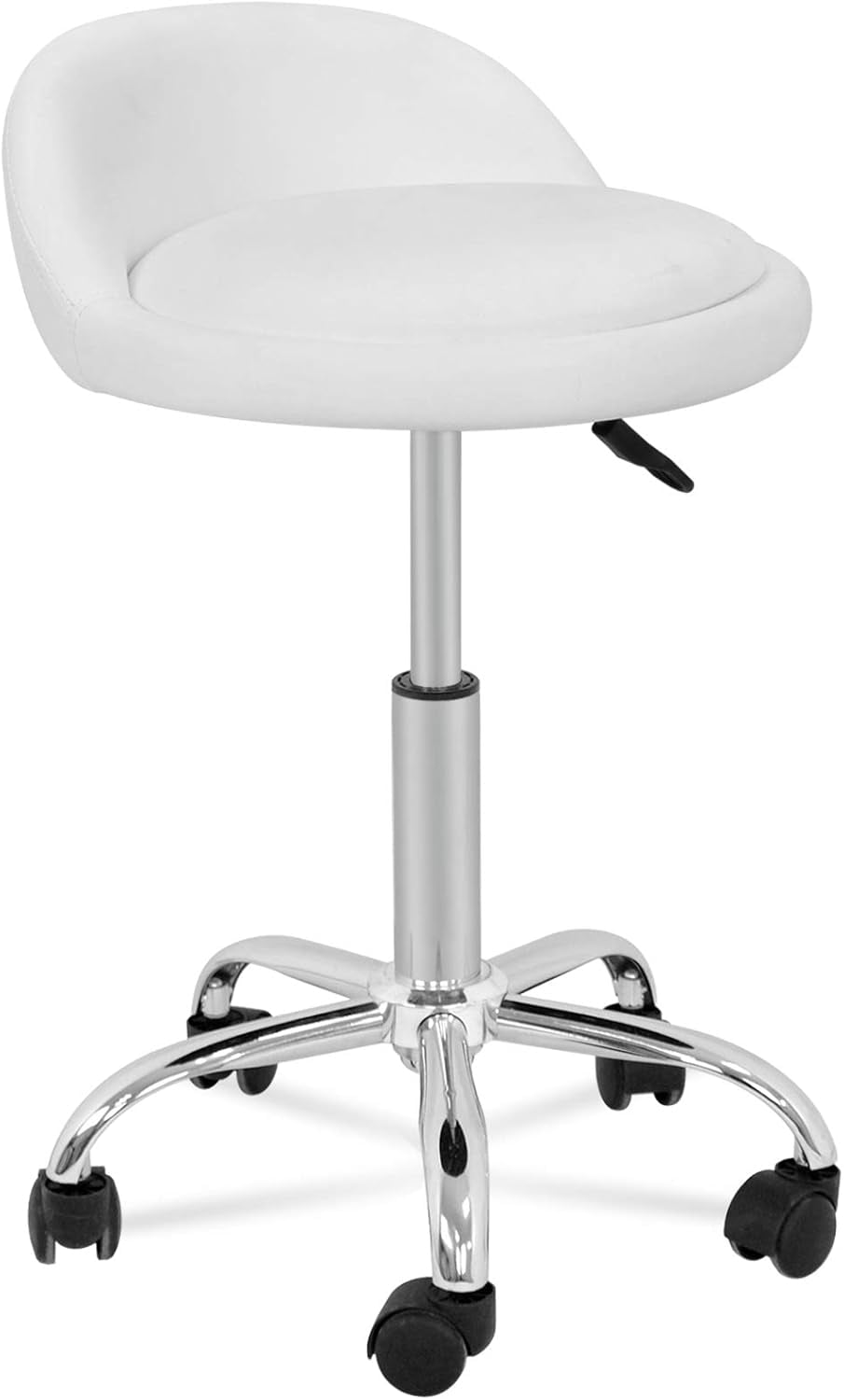 VelvetBlossom Rolling Stool with Wheels, Adjustable Hydraulic Swivel ...