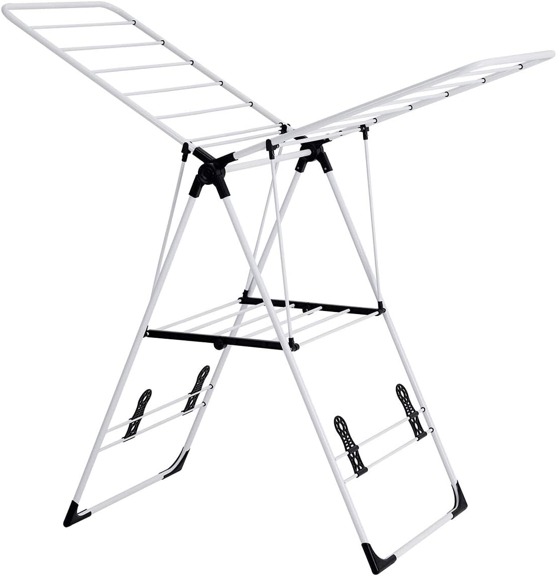 VelvetBlossom Sturdy Steel Clothes Drying Rack, Space-Saving Adjustable ...